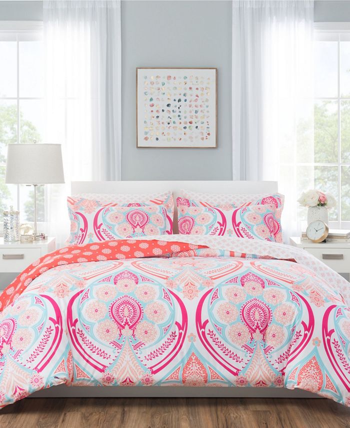 Nicole Miller Isabella Reversible Bedding 5-Piece Twin Set - Macy's