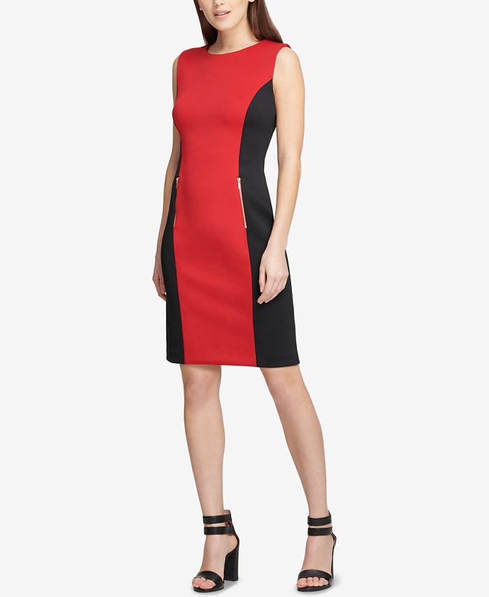 DKNY Colorblocked Sheath Dress, Created for Macy's - Macy's