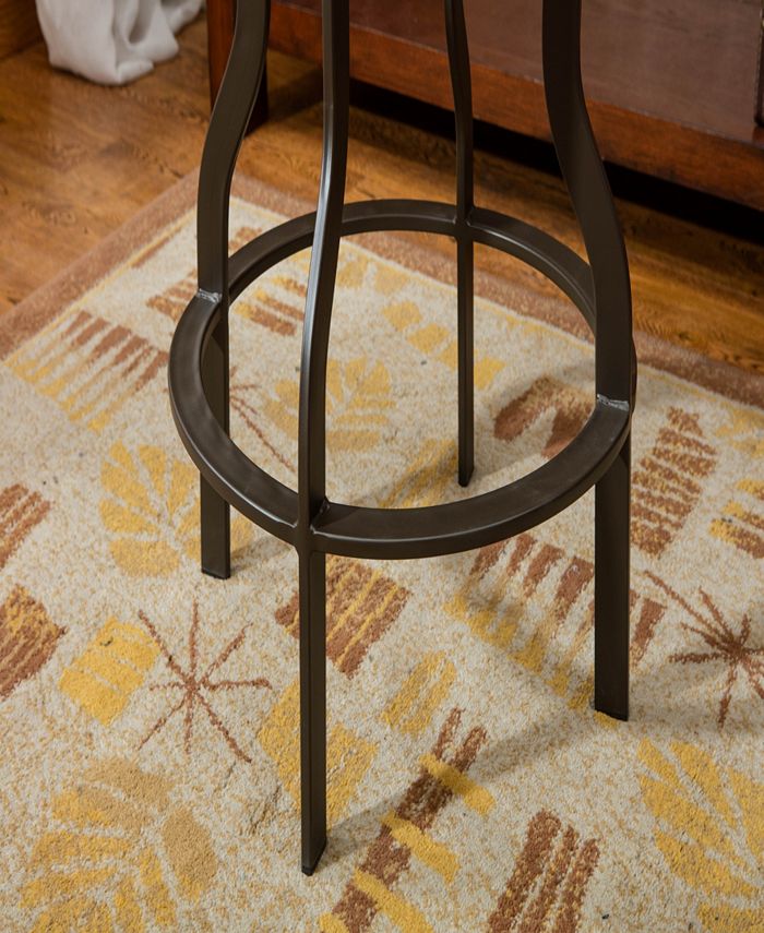 Hodedah Swiveling Adjustable Gun Metal Bar Stool - Macy's