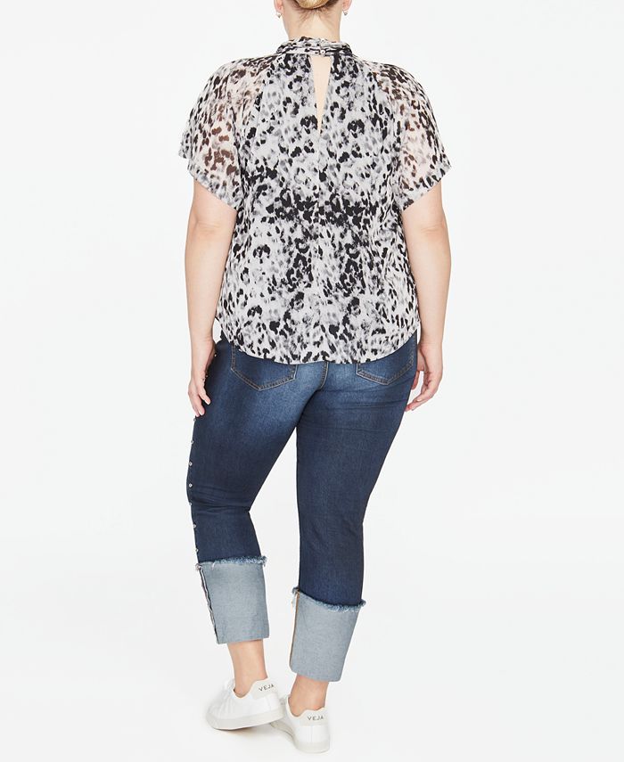 RACHEL Rachel Roy Trendy Plus Size Cowl-Neck Top - Macy's