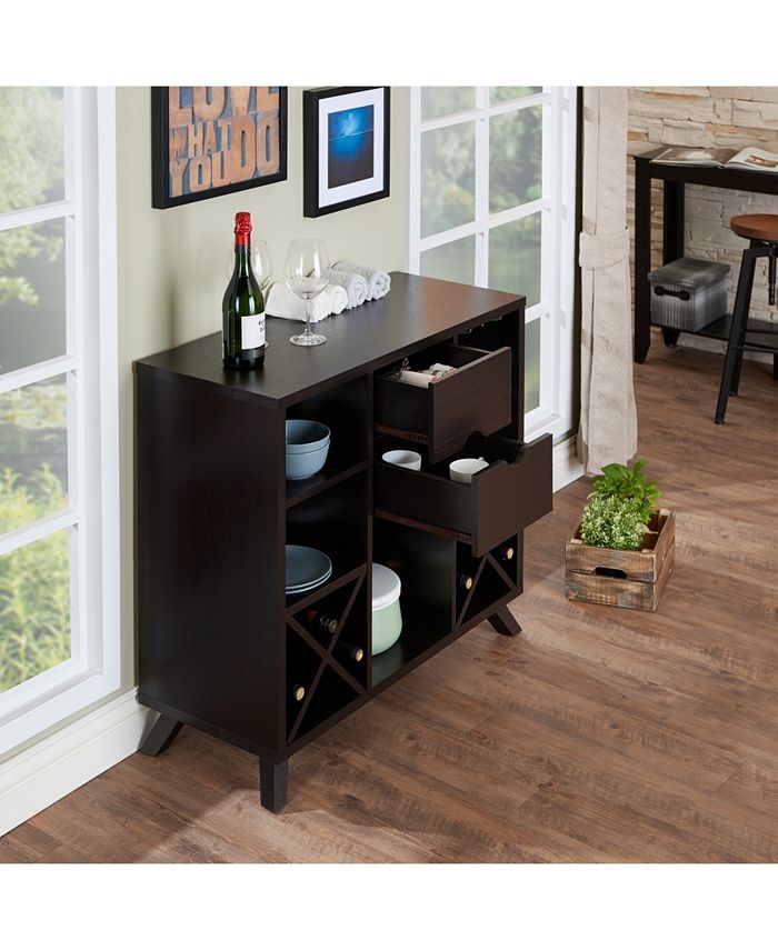 Furniture of America Ruybal Wine Rack Buffet - Macy's