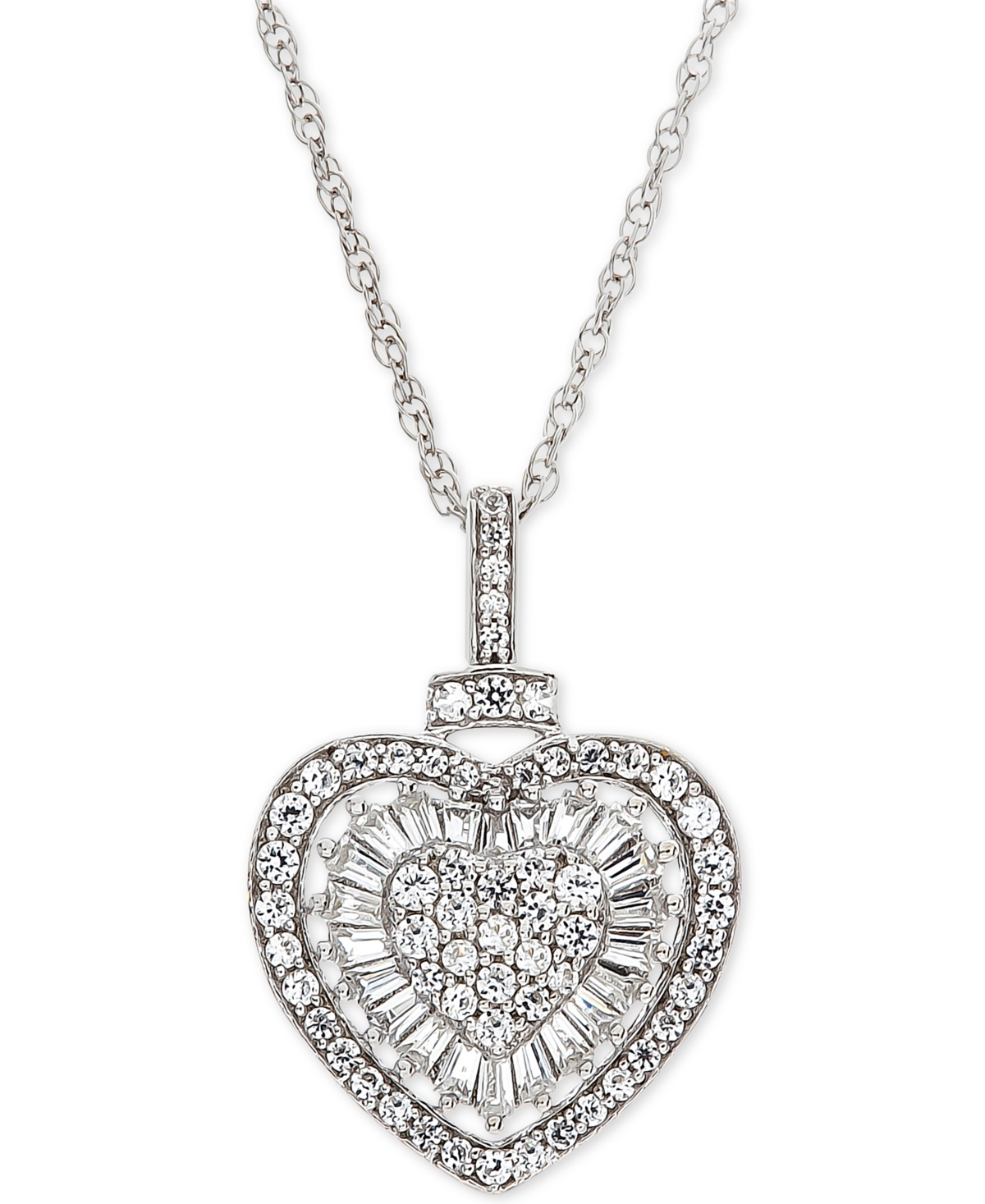 Click here for Diamond Heart 18 Pendant Necklace (1/2 ct. t.w.) i... prices