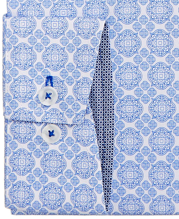 ConStruct Con.Struct Men's Slim-Fit Stretch Floral Medallion Dress Shirt - Macy's