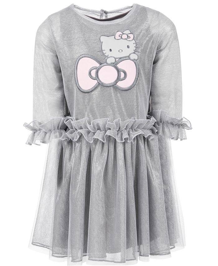 Hello Kitty Little Girls Ruffle-Trim Mesh Dress - Macy's