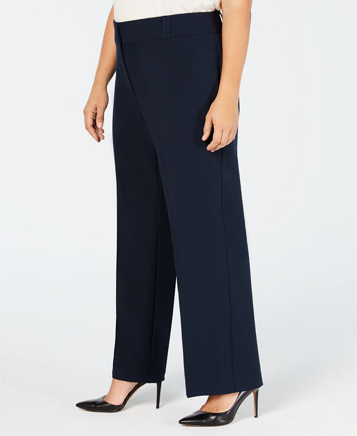 Alfani Plus & Petite Plus Size Curvy Bootcut Tummy-Control Pants ...