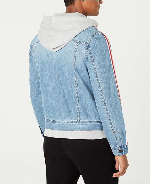 American Rag Men's Layered Hoodie & Denim Jacket, Created for Macy's ...