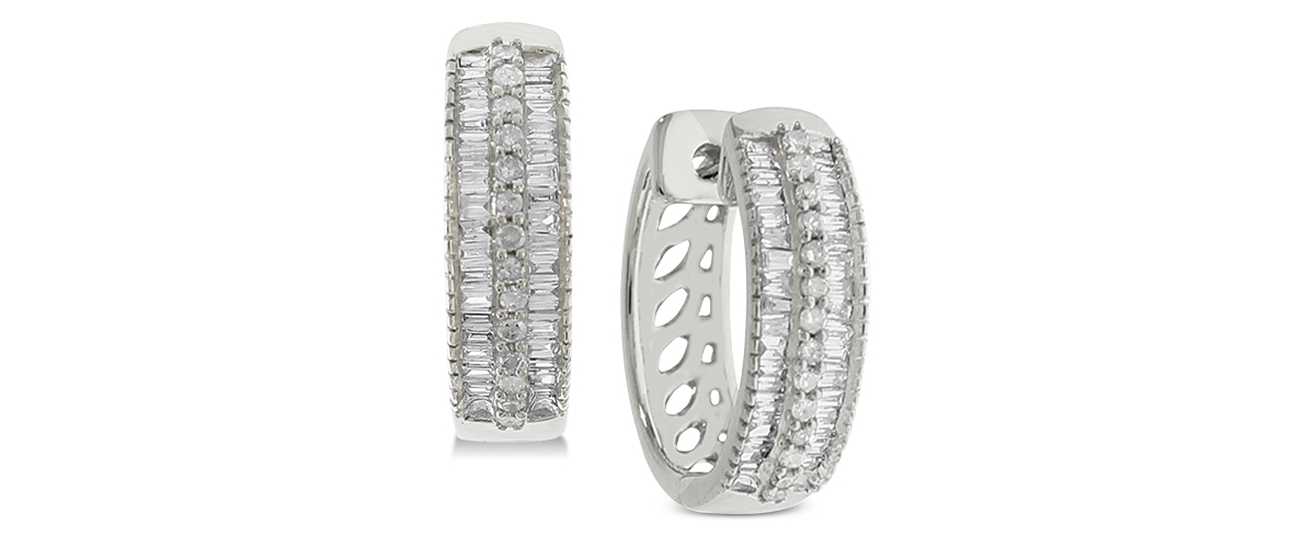 Click here for Diamond Hoop Earrings (1/2 ct. t.w.) in Sterling S... prices