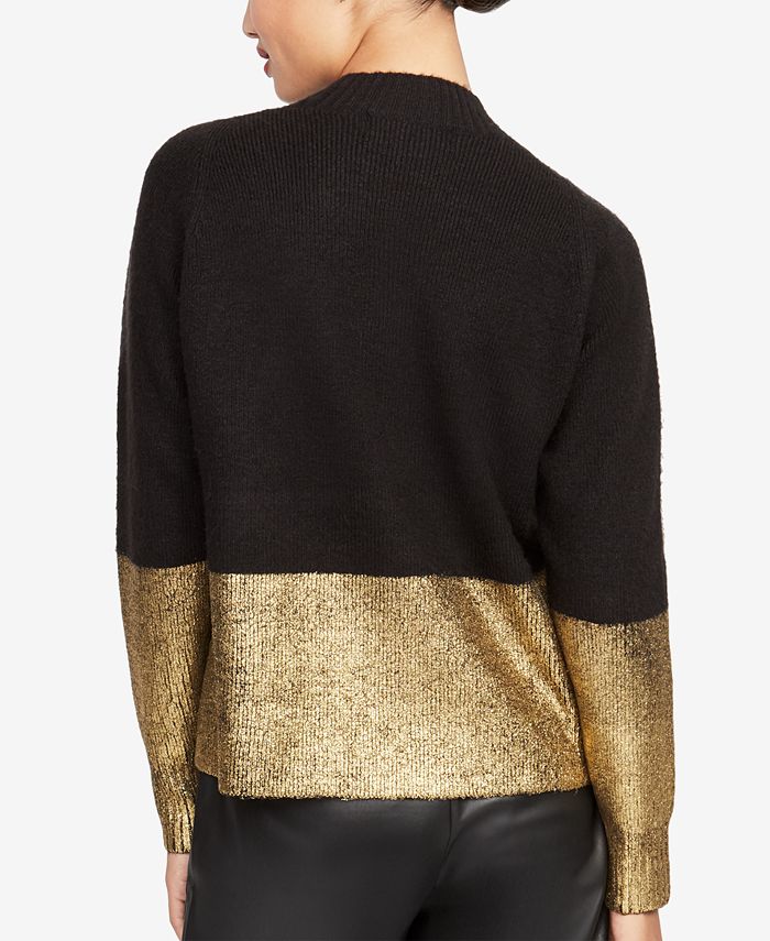 RACHEL Rachel Roy Metallic-Trim Sweater, Created for Macy's - Macy's