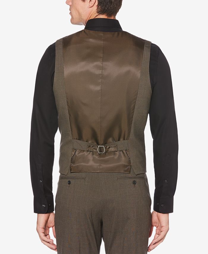 Perry Ellis Men's Slim-Fit Stretch Plaid Vest - Macy's