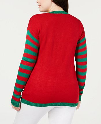 Planet Gold Plus Size Embellished Holiday Sweater - Macy's