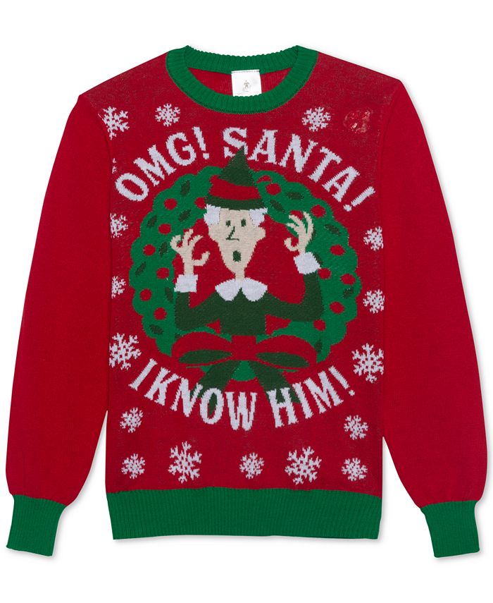 Hybrid OMG! Santa! Men's Holiday Sweater - Macy's