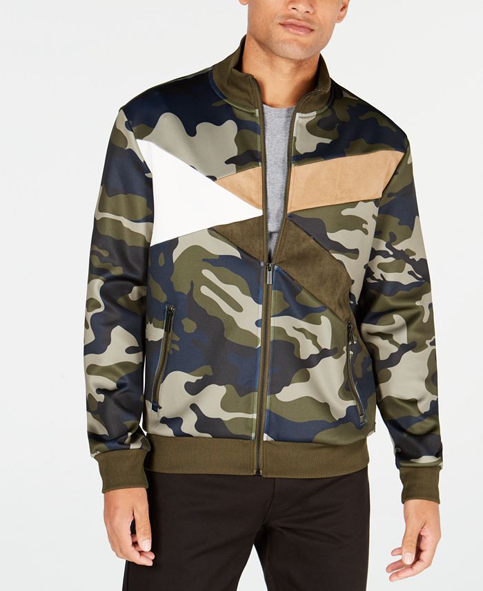 Sean John Mens Urban Camo Colorblocked Track Jacket - Macy's