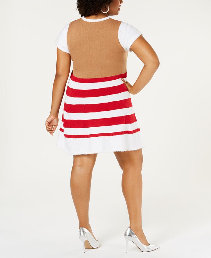 Planet Gold Trendy Plus Size Gingerbread Sweater Dress - Macy's