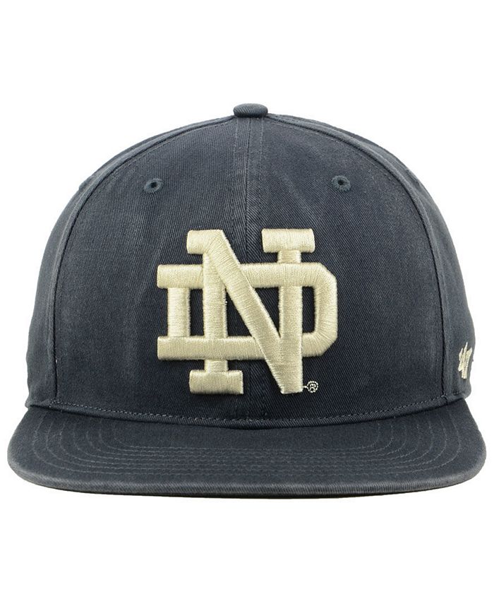 '47 Brand Notre Dame Fighting Irish Navy Go Shot Captain Snapback Cap ...