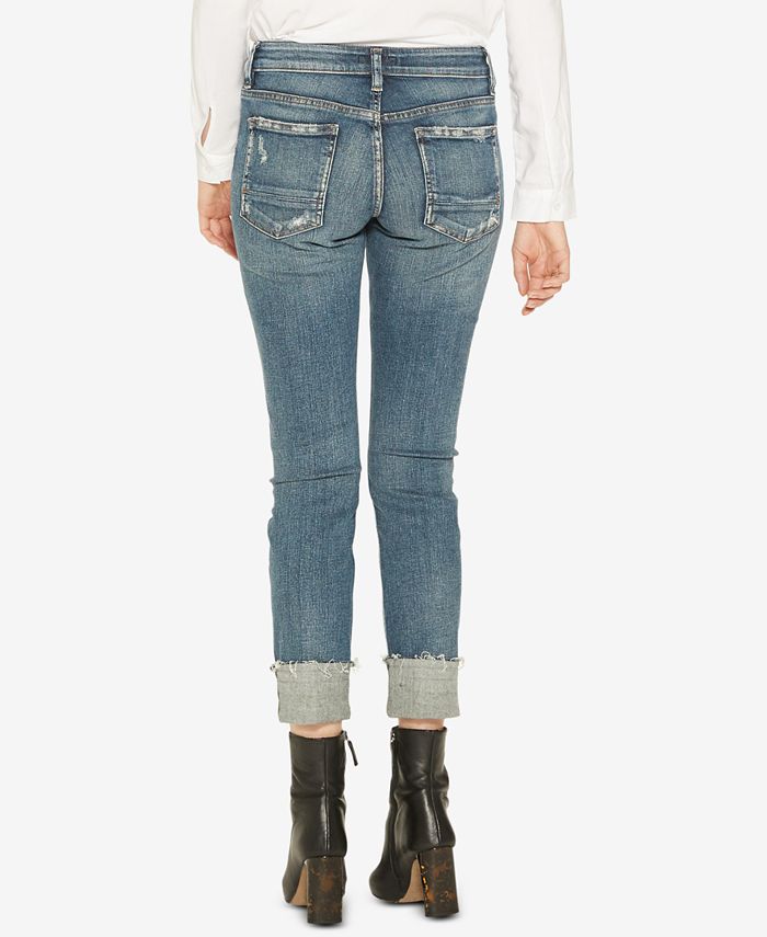 Silver Jeans Co. Ripped Boyfriend Jeans - Macy's