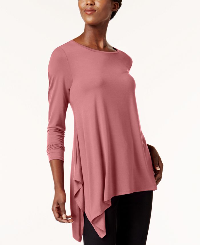 Alfani Asymmetrical-Hem Top, Created for Macy's - Macy's