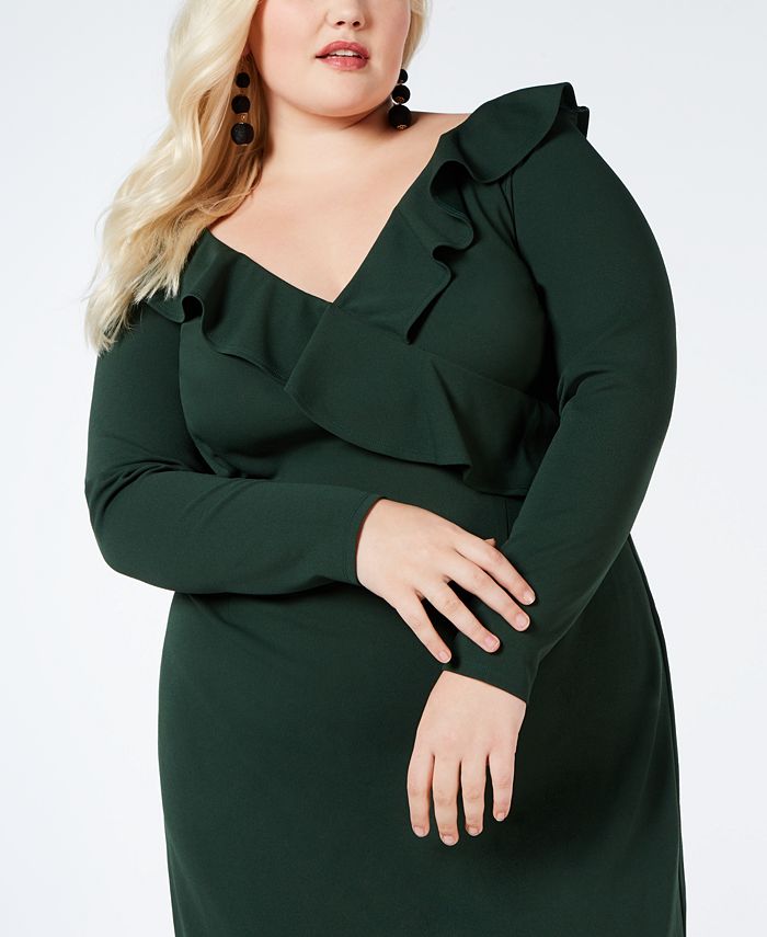 Love Squared Plus Size Ruffle-Trim Bodycon Dress - Macy's