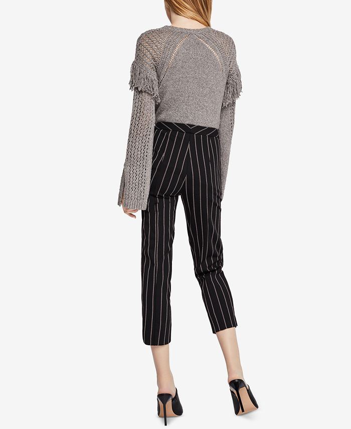 BCBGeneration Straight-Leg Cropped Trousers - Macy's