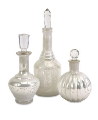 Imax Curran Glass Bottles with Stoppers - Set of 3 - Macy's