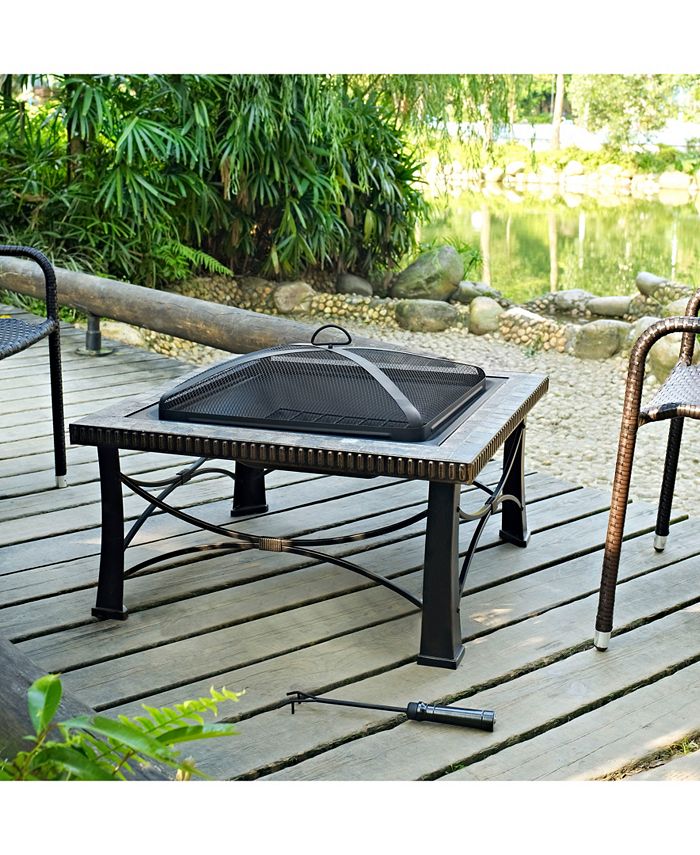 Crosley Firestone Square Slate Firepit - Macy's