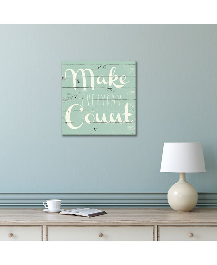 Artissimo Designs Make Everyday Count Printed Canvas Art - 16" W x 16 ...
