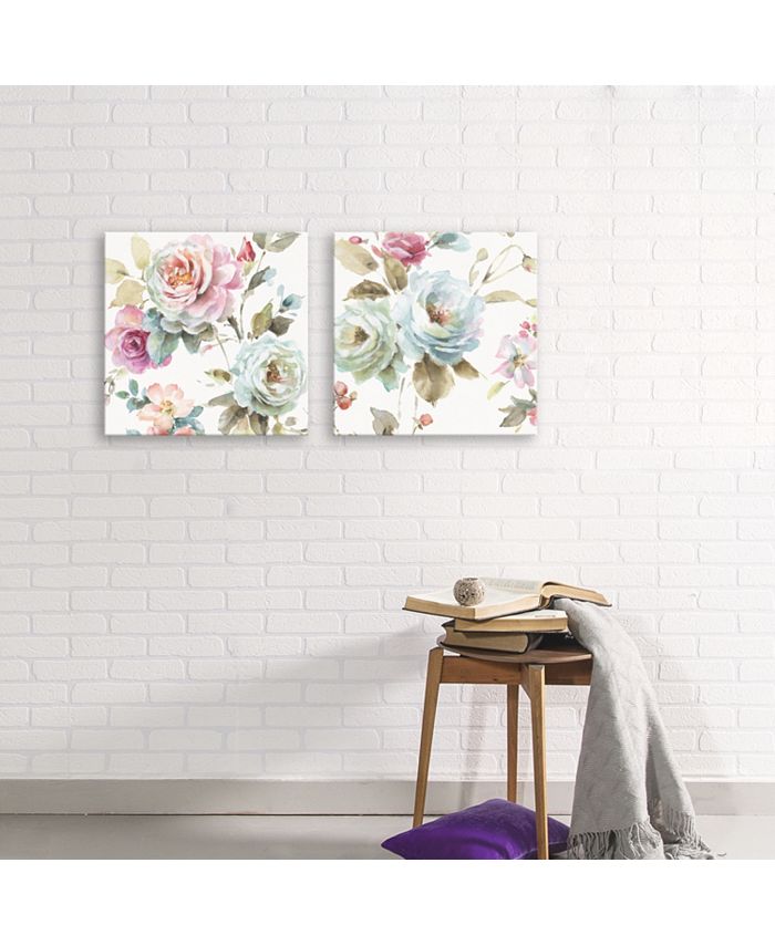 Artissimo Designs Beautiful Romance Hand Embellished Canvas, Set of 2 ...
