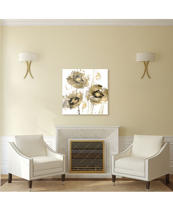Artissimo Designs Flower Burst Hand Embellished Canvas Art - 30" W x 30 ...