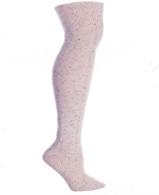 Cream Wool Speckled Knee High Boot Socks - Macy's