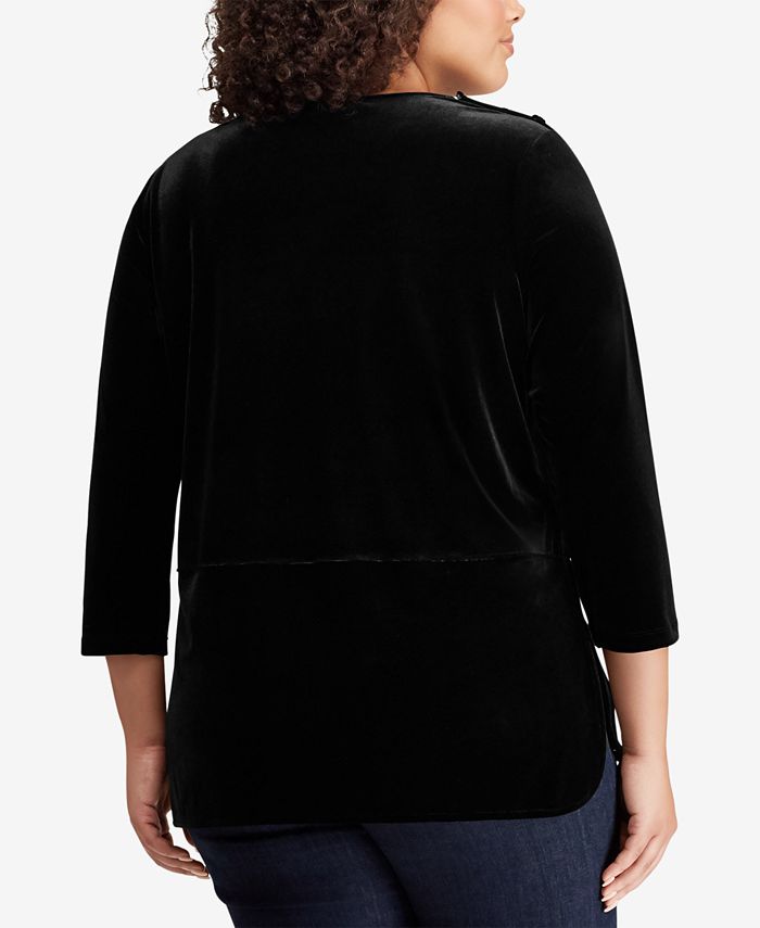 Lauren Ralph Lauren Plus Size Velvet Tunic - Macy's