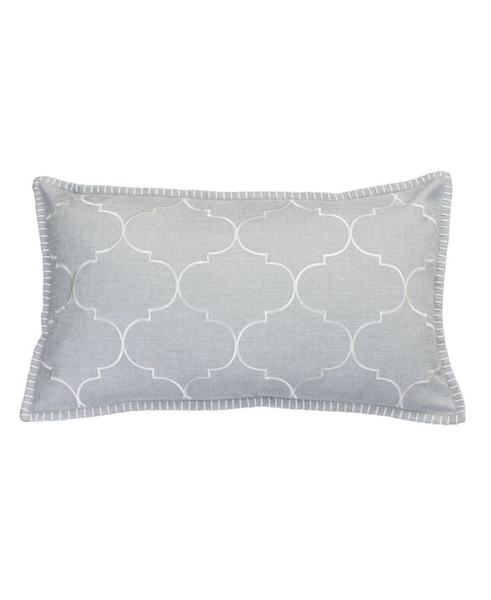 THRO Ava Whipstitch Embroidered Pillow, 20" x 12" - Macy's