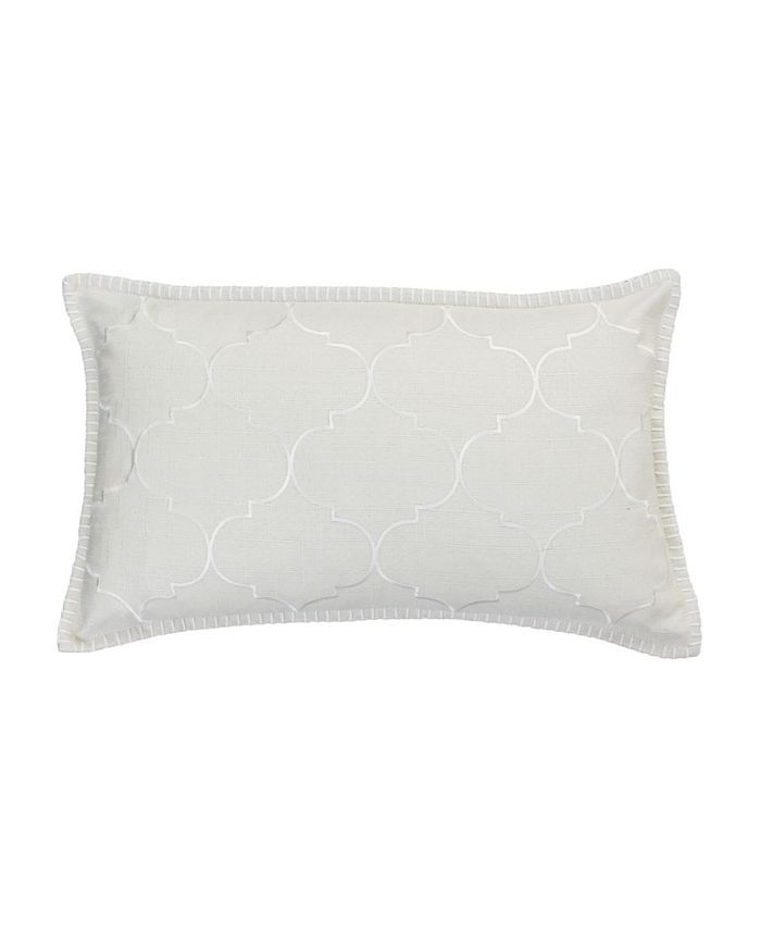 THRO Ava Whipstitch Embroidered Pillow, 20" x 12" - Macy's