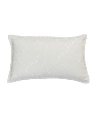 Ava Whipstitch Embroidered Pillow, 20" x 12" - Macy's
