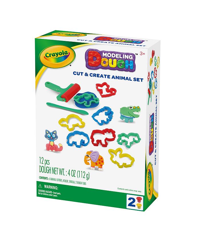 Crayola Cut And Create Animal Modeling Dough Kit - Macy's