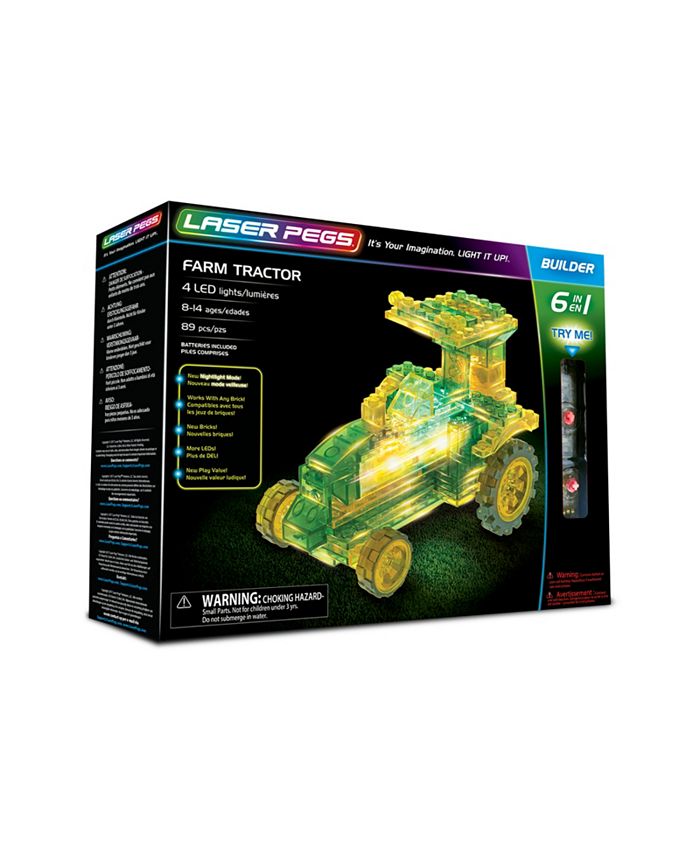 Laser Pegs Farm Tractor 6 In 1 Building Set - Macy's