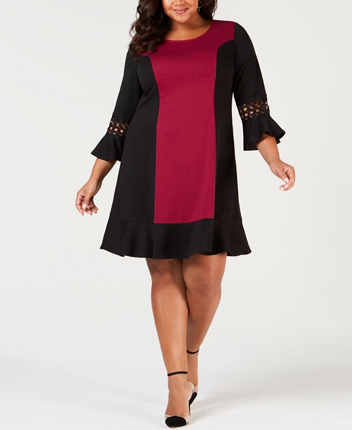 NY Collection Plus Size Colorblocked Sheath Dress, Plus & Petite Plus ...