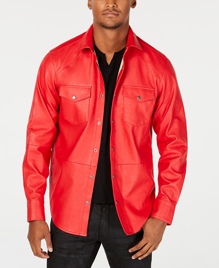 INC International Concepts I.N.C. Men's Rayon Shirt Jacket, Created for ...