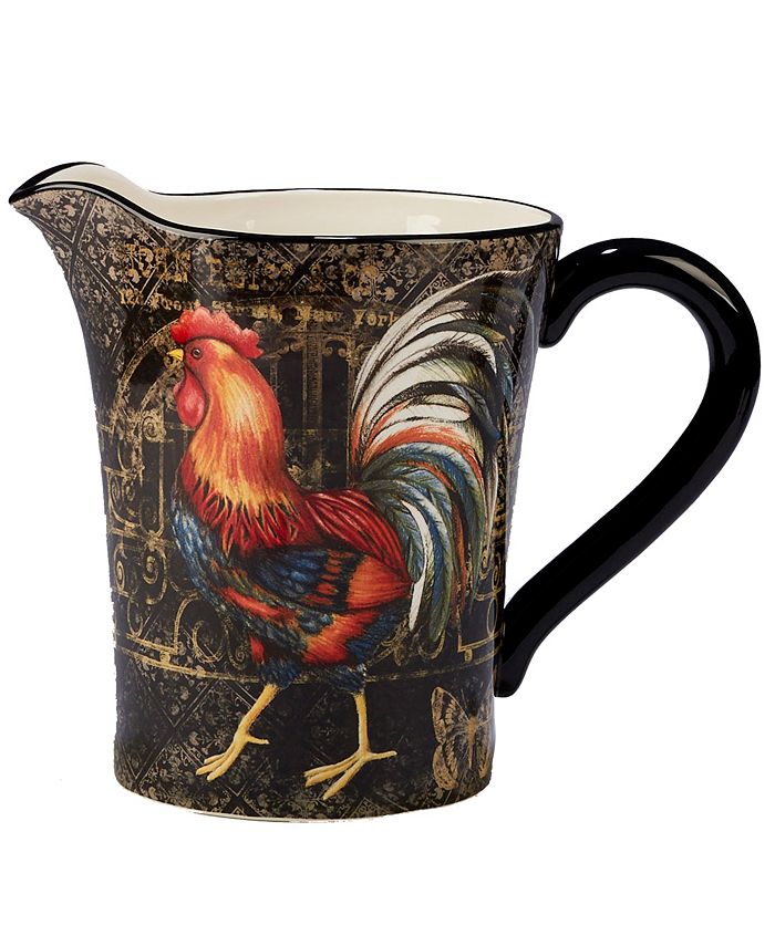 Certified International Gilded Rooster Pitcher - Macy's