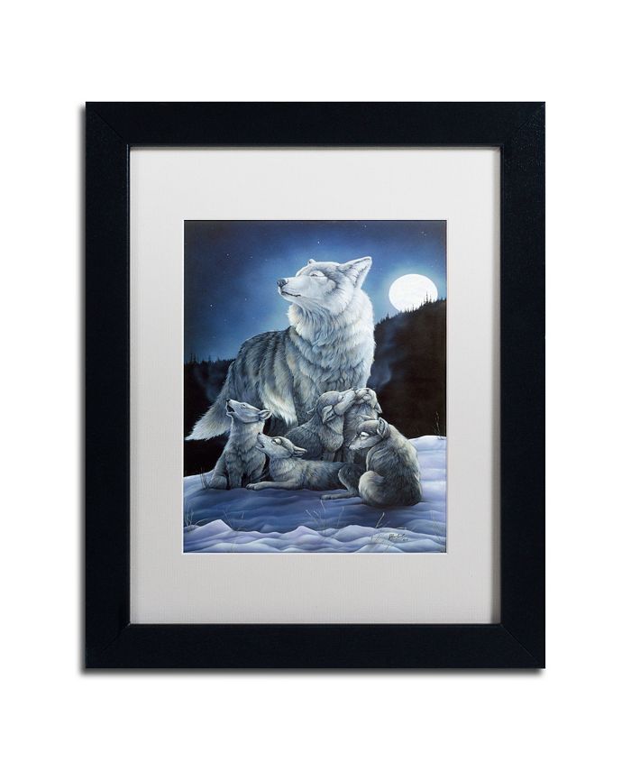 Trademark Global Jenny Newland 'Howling Lessons' Matted Framed Art, 11 ...