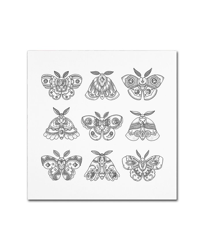 Trademark Global Filippo Cardu 'Moths' Canvas Art, 24" x 24" - Macy's