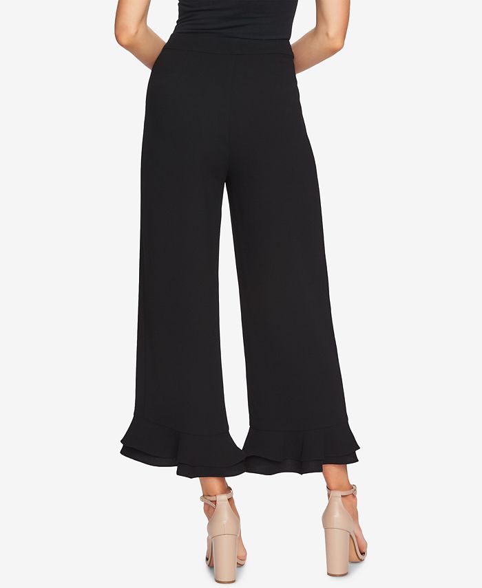 CeCe Ruffled-Hem Wide-Leg Pants - Macy's