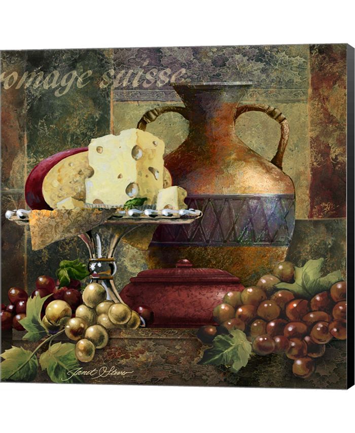 Metaverse Cheese & Grapes II by Janet Stever Canvas Art - Macy's