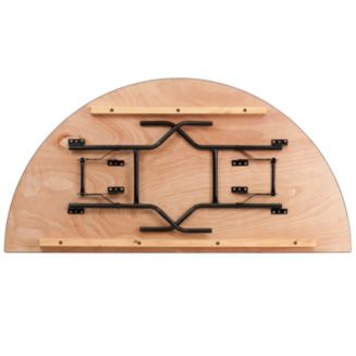 72'' Half-Round Wood Folding Banquet Table - Macy's
