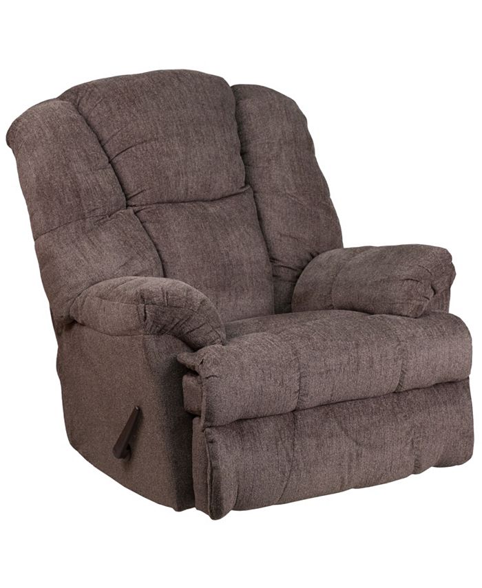 Flash Furniture Contemporary Hillel Pewter Chenille Rocker Recliner ...