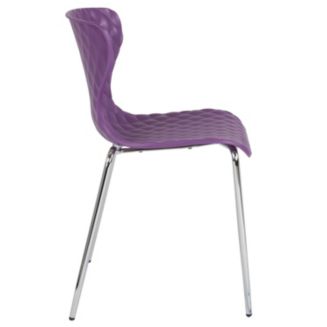 Lowell Contemporary Design Purple Plastic Stack Chair - Macy's