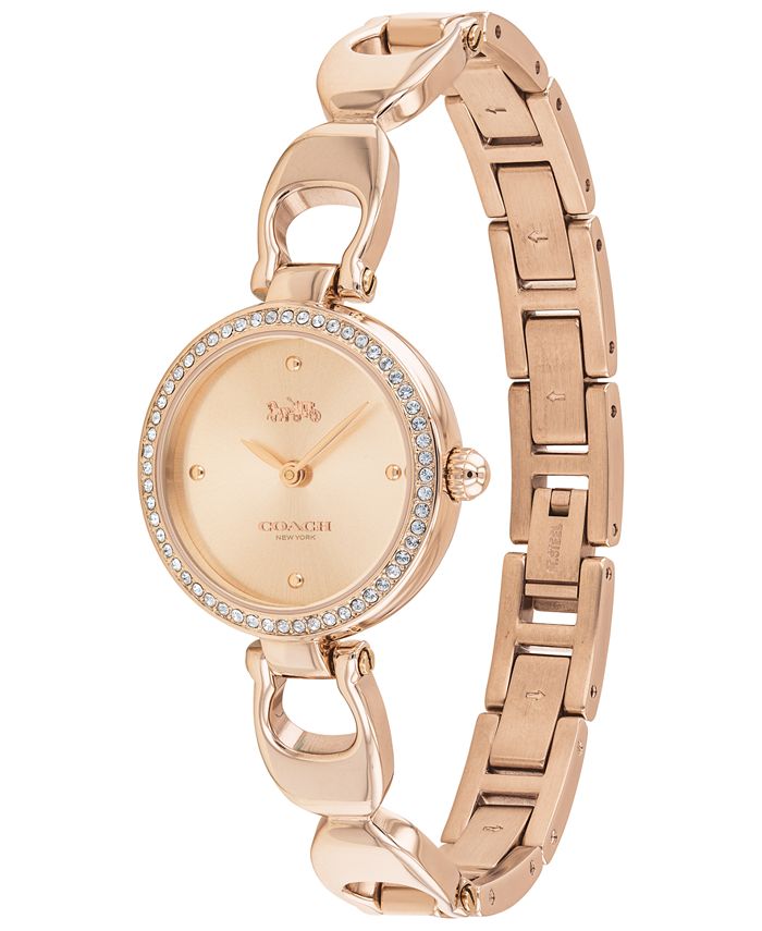 COACH Women's Park Rose Gold-Tone Stainless Steel Bracelet Watch 26mm ...