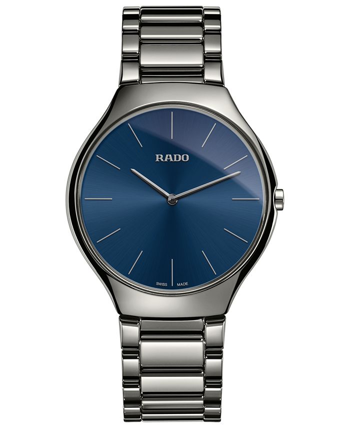 Rado Women's True Thinline Plasma High-Tech Ceramic Bracelet Watch 39mm ...
