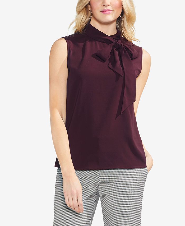 Vince Camuto Bow-Neck Shell - Macy's