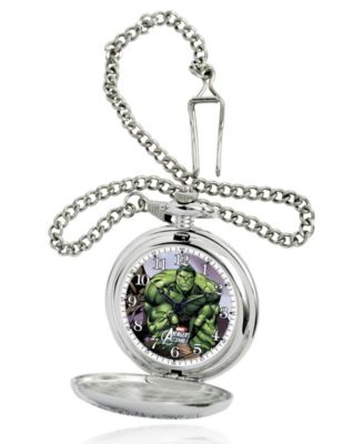 Marvel Hulk Men's Silver Alloy Pocket Watch - Macy's