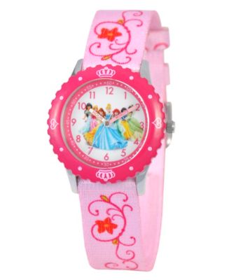 Disney Princess Girls' Stainless Steel Time Teacher Watch - Macy's