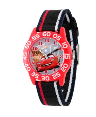 Disney Cars Boys' Red Plastic Time Teacher Watch - Macy's